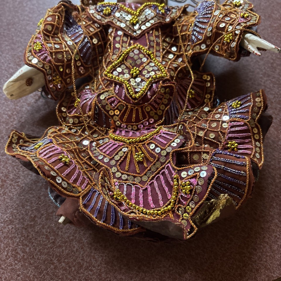 Vintage Thai Marionette String Puppet Wooden Asian Handmade Traditional ...