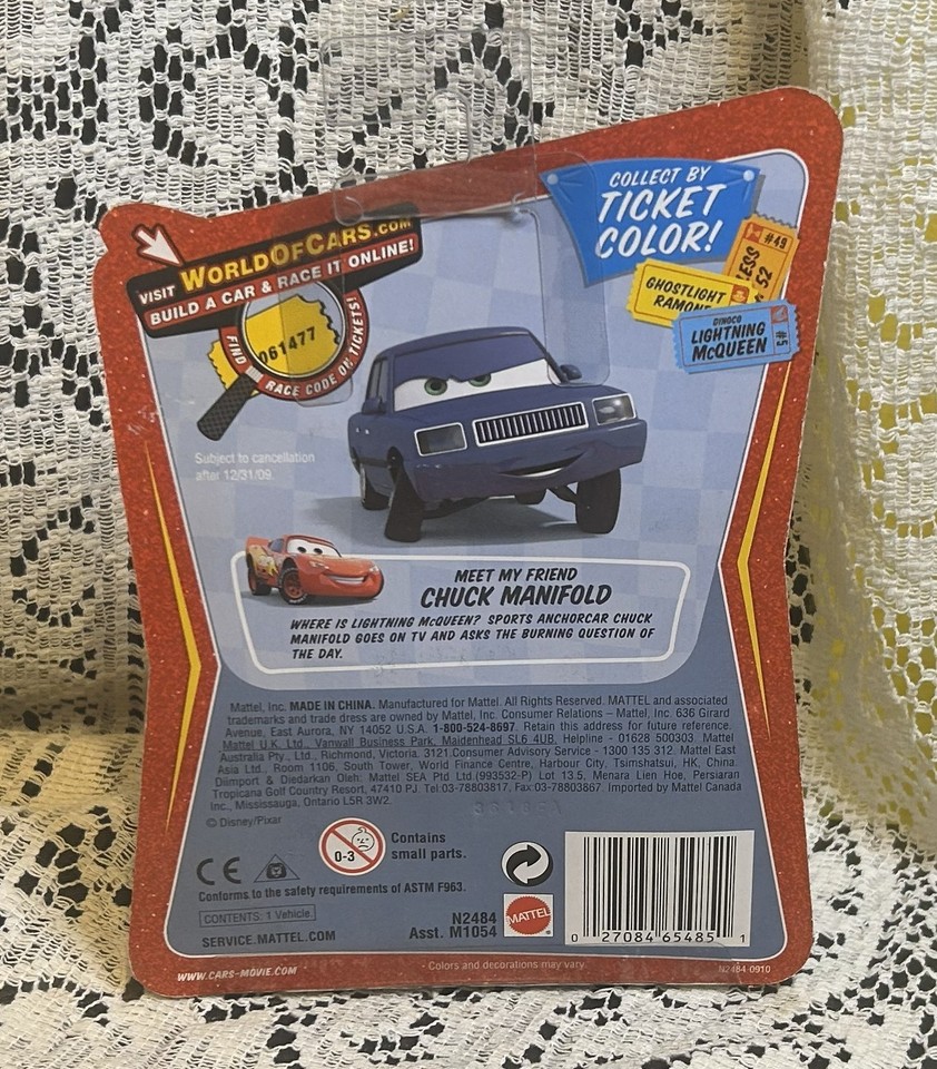 Mattel Disney Pixar Cars Race O Rama Chuck Manifold Purple Car-MIP | eBay