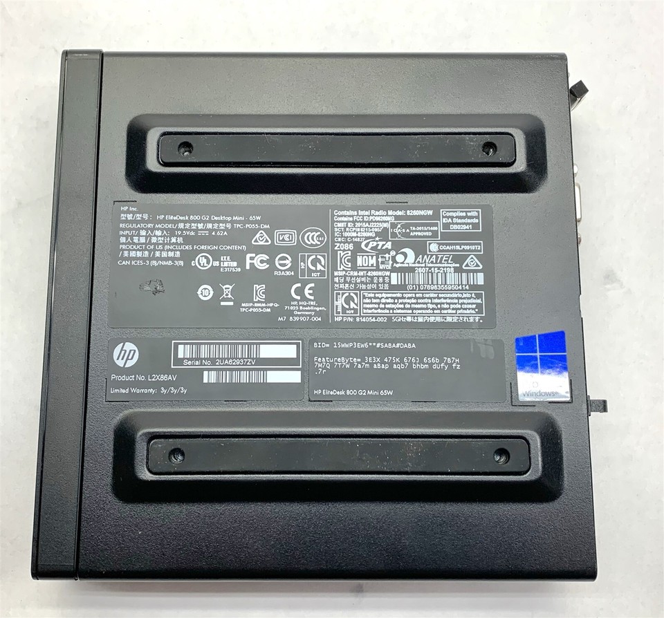 HP EliteDesk 800 G2 Desktop Mini Core i7-6700 3.4GHz 8GB RAM 500GB ...