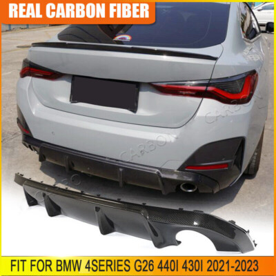 For 2021-23 BMW 4SERIES G26 440i 430i 420i REAL CARBON Rear Bumper ...