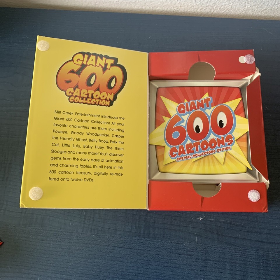Giant 600 Cartoon DVD Collection - NEW Boxed Set Might Mouse Popeye ...