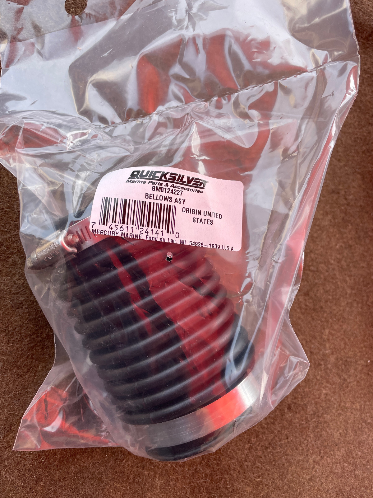 Quicksilver Mercury Marine Mercruiser Exhaust Bellows 8m0124227 OEM for ...