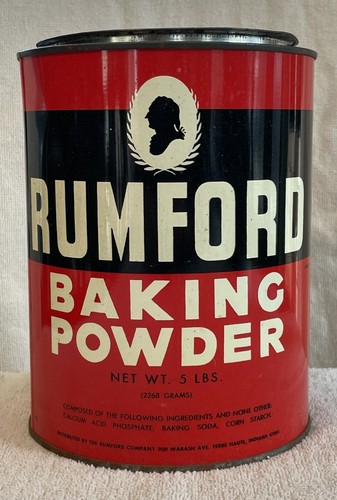 Vintage Rumford Baking Powder Tin 5 lb size | eBay