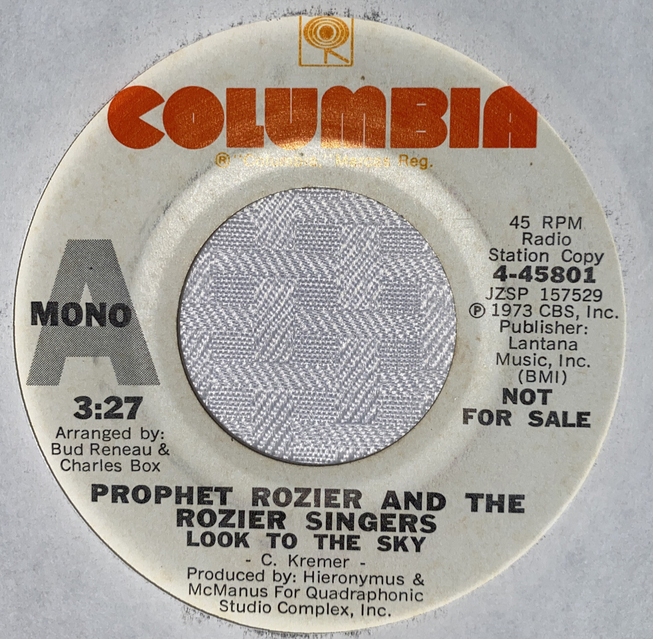 Prophet Rozier & Singers 45 Look to the Sky /Thank Heaven for You ...