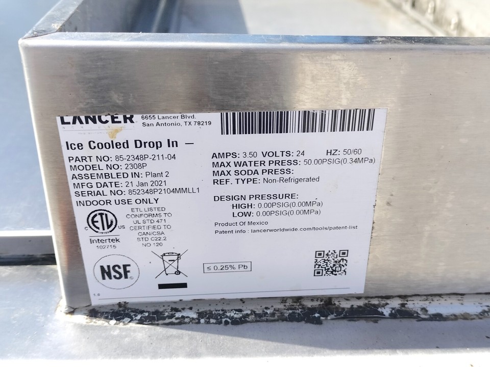 2021 Lancer 2308P 8 Flavor Ice Cooled Soda Drink Dispenser Machine w ...