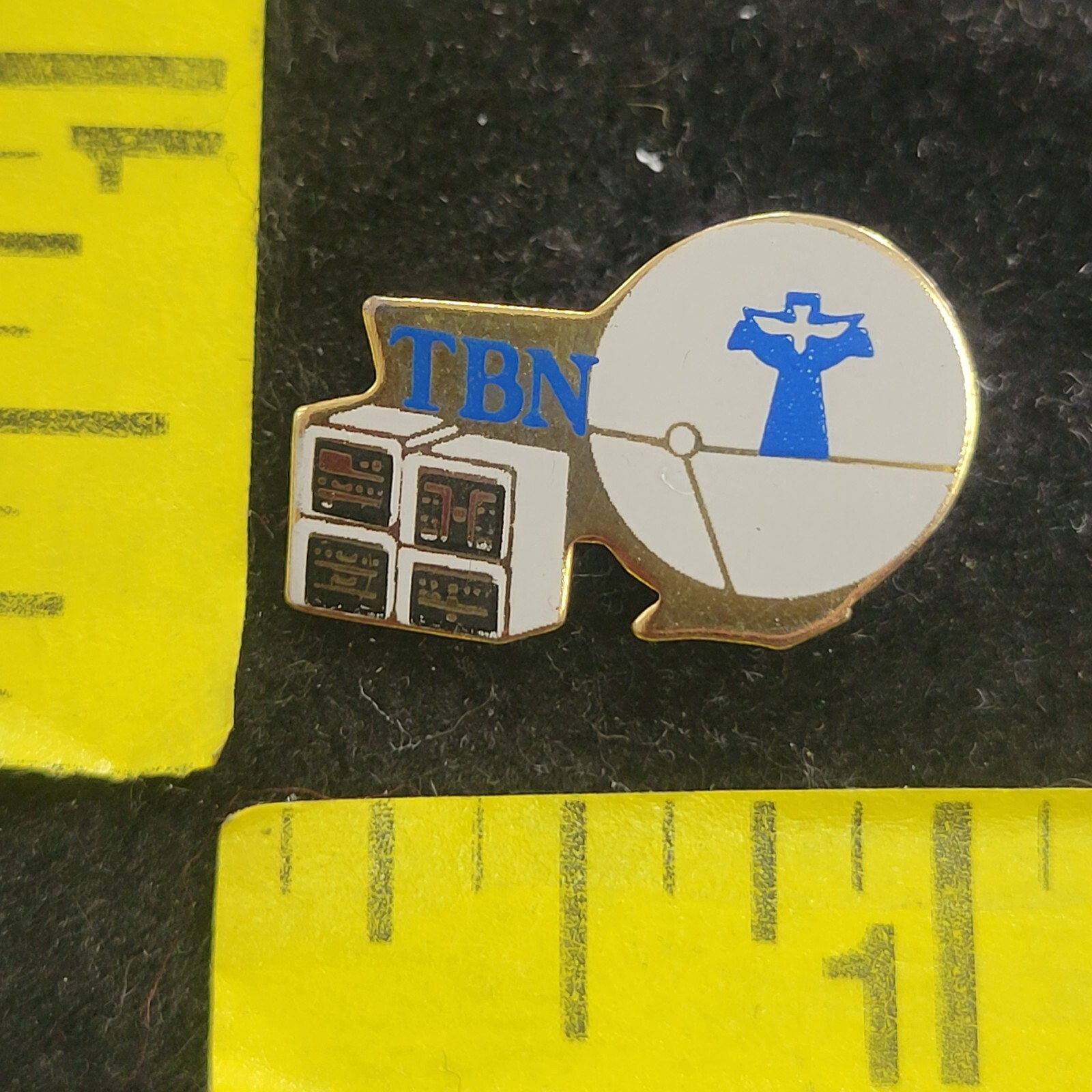 Trinity Broadcast Network TBN Channel gold tone Lapel Hat Vest Pin ...