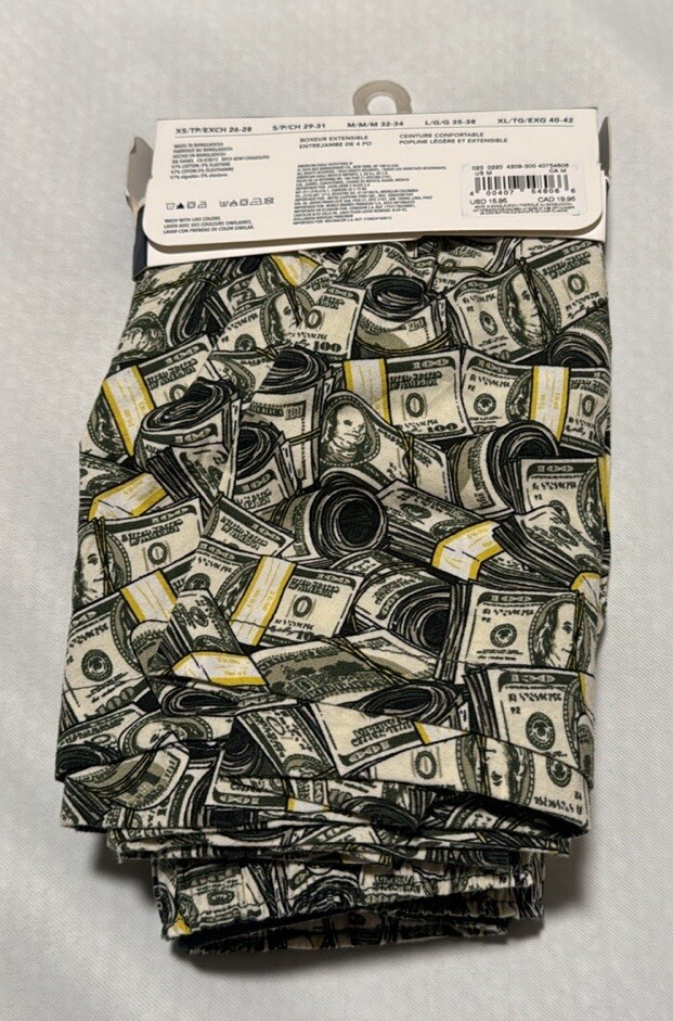 American Eagle Boxers Mens Medium Money Print | eBay