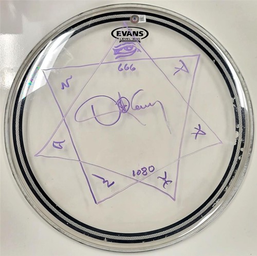 Danny Carey signed Stage Used Drumhead 17'' Tool Drummer Autograph ...