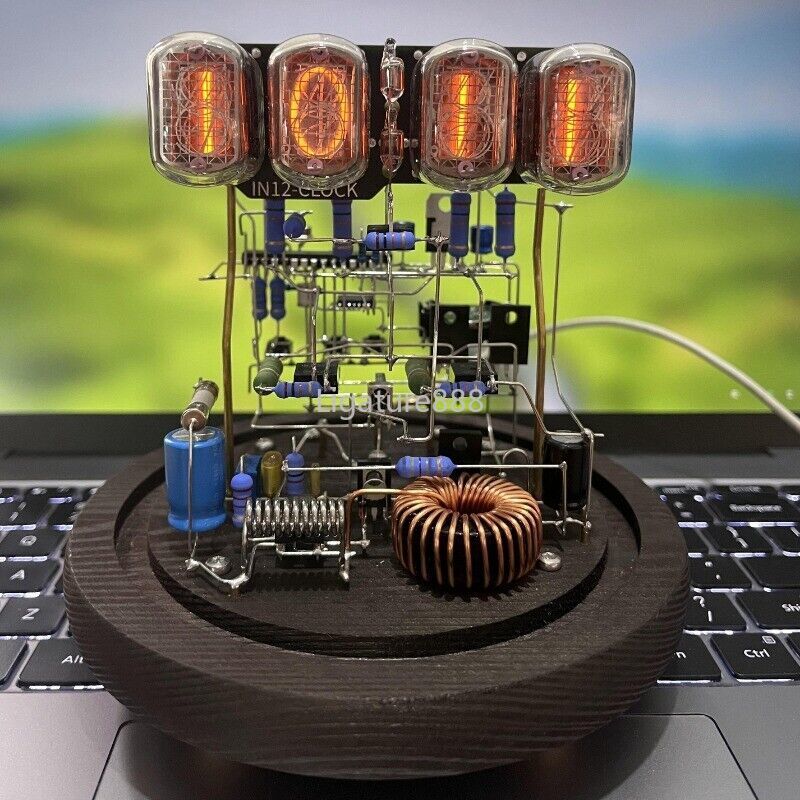 Classic Vintage IN-12 Nixie Tube Clock Kit DIY Unassembled w/ Glass ...