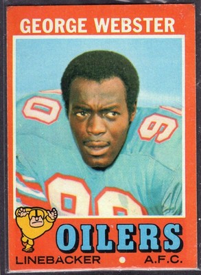 1971 GEORGE WEBSTER - Topps Football Card- # 197 - HOUSTON OILERS | eBay