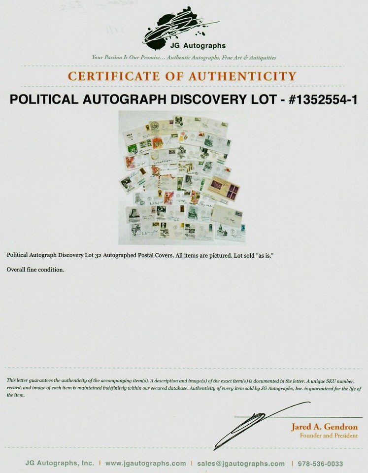 "Missouri Senator" Thomas Eagleton Hand Signed FDC Dated 1950 JG ...