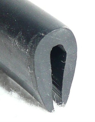 11.5 x 6mm Rubber U Channel Edging Edge Trim For 3mm Panels Per Metre ...