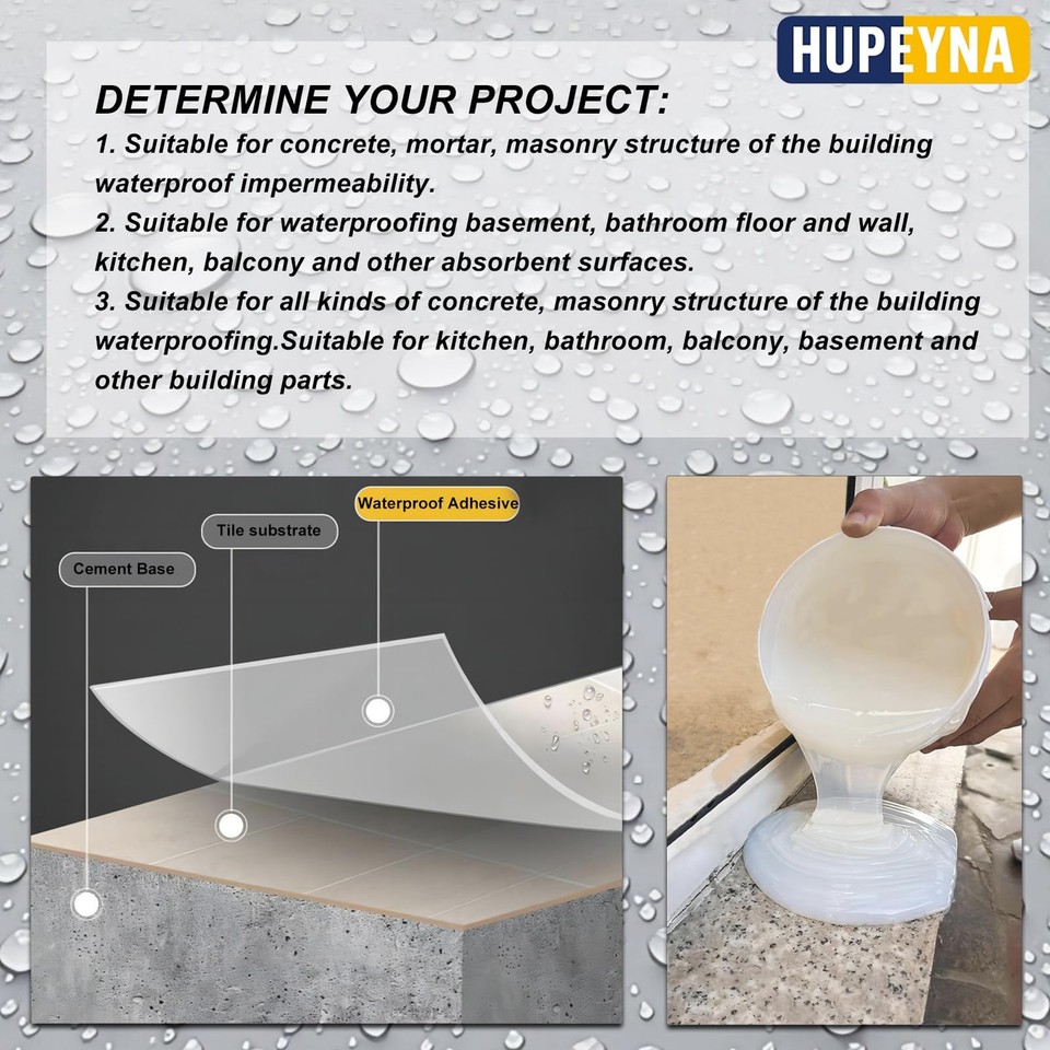 Liquid Waterproof Sealant, Hupeyna Invisible Water Proof Agent ...