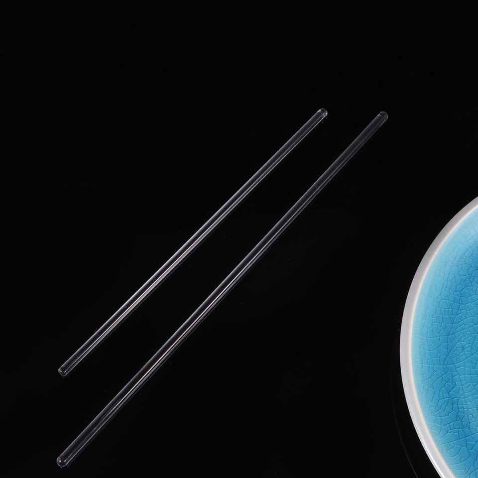 12 Pcs Transparent Round Head Glass Rod Solid Glass Stirer Glass ...