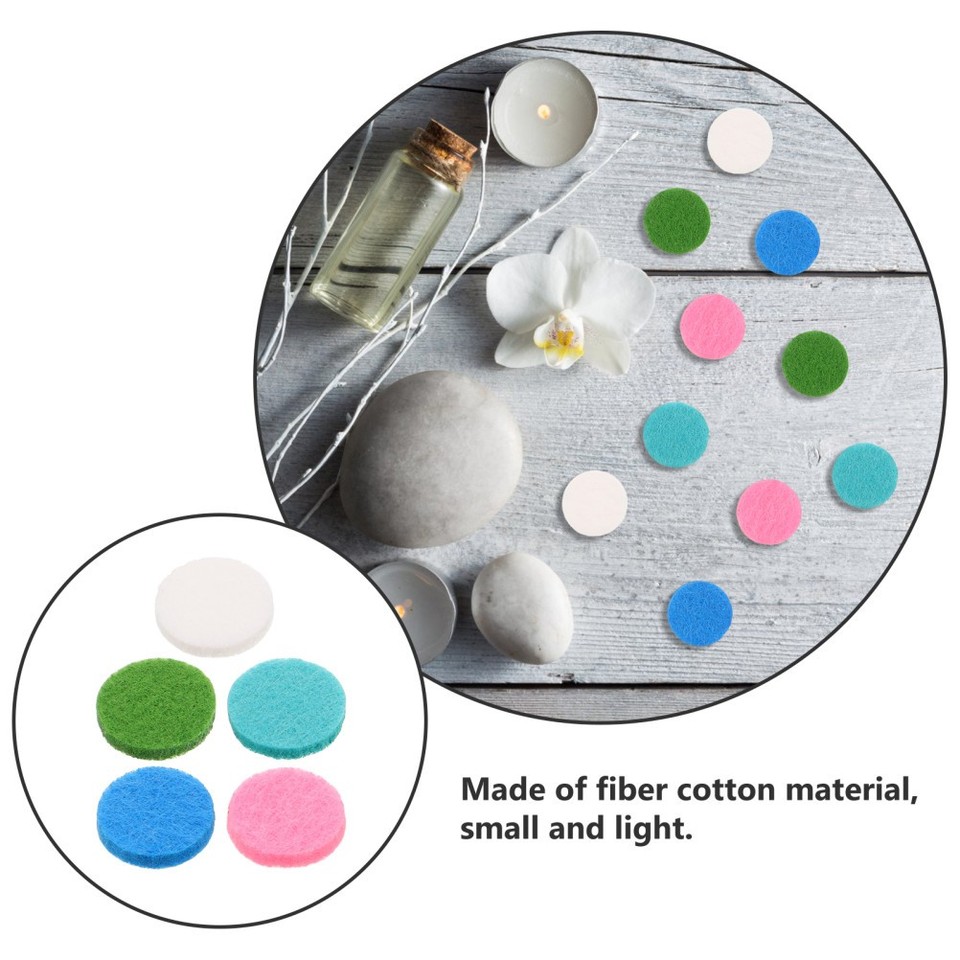 250 Pcs Aromatherapy Replacement Cotton Pads Diffuser Locket Necklace ...