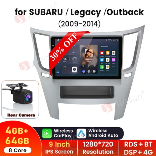 64G For 09-14 Subaru Legacy Outback Camera Carplay Android Car Stereo ...