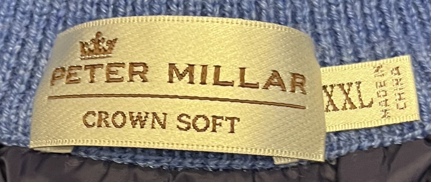 RARE Peter Millar Crown Soft Fully Lined 1/4 Zip Golf Cardigan Blue ...