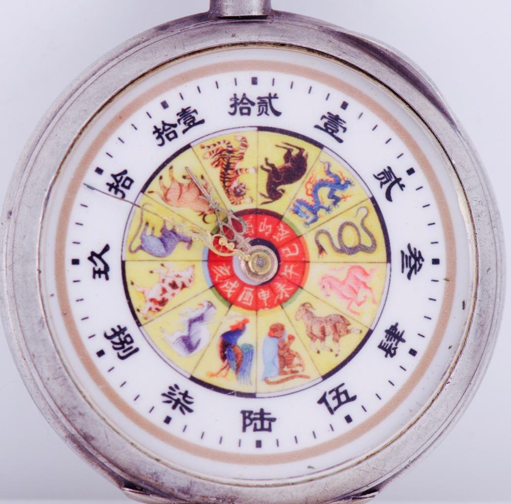Antique Silver Pocket Watch for Chinese Market c1870s Fancy Enamel ...