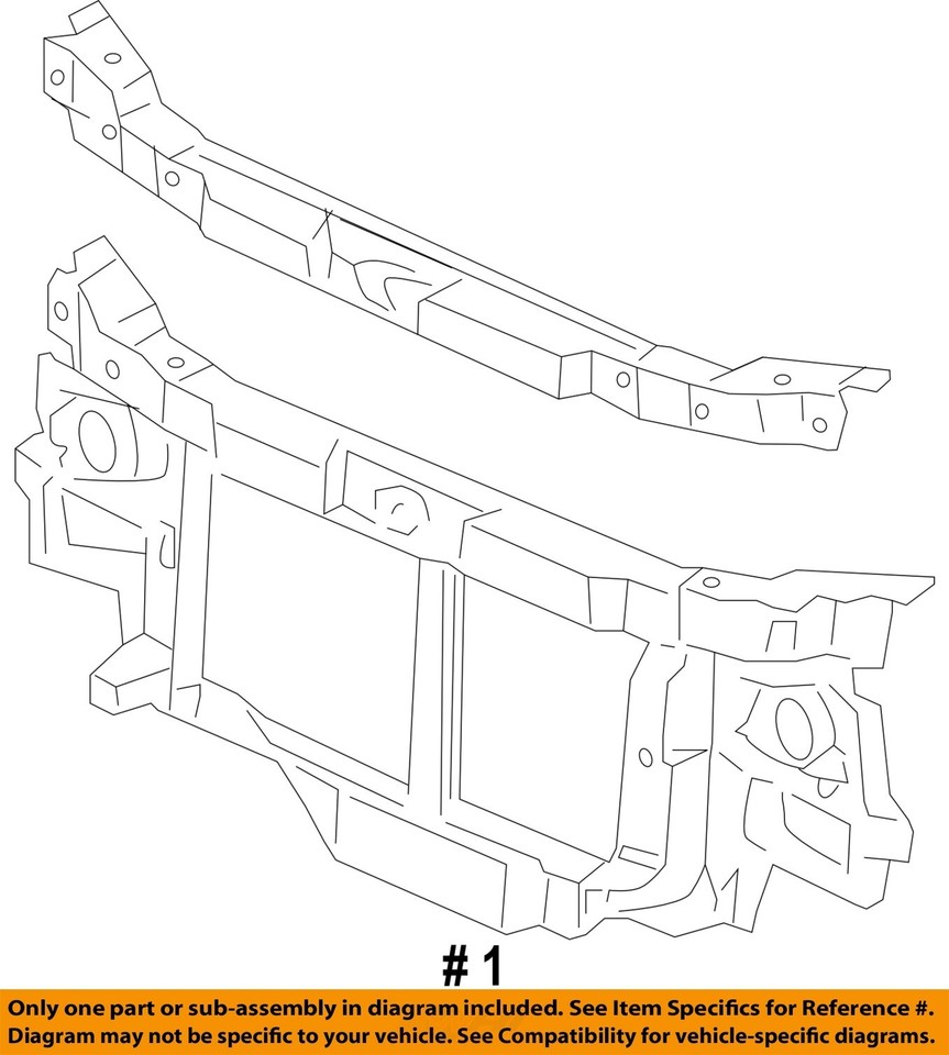 GM OEM 03-17 Express 1500 Radiator Support-Radiator Support 84201377 | eBay