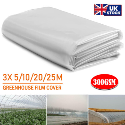 Greenhouse Film Clear Builders Polythene Plastic Sheeting Roll Dust ...