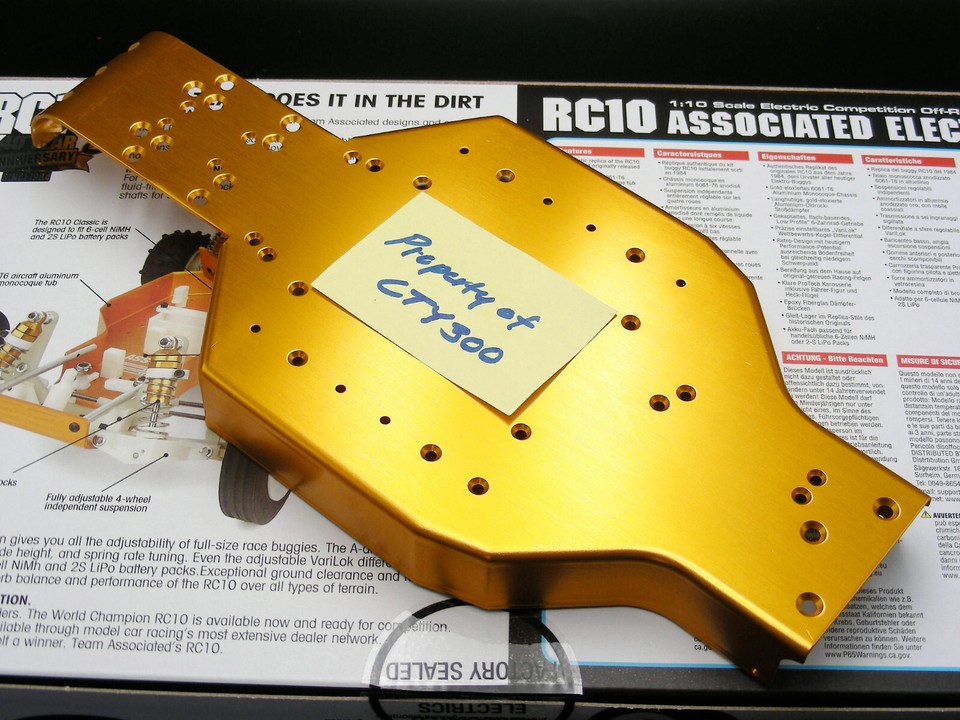 Team Associated RC10 Classic 40th Anniversary #0106 Gold Tub Chassis ...