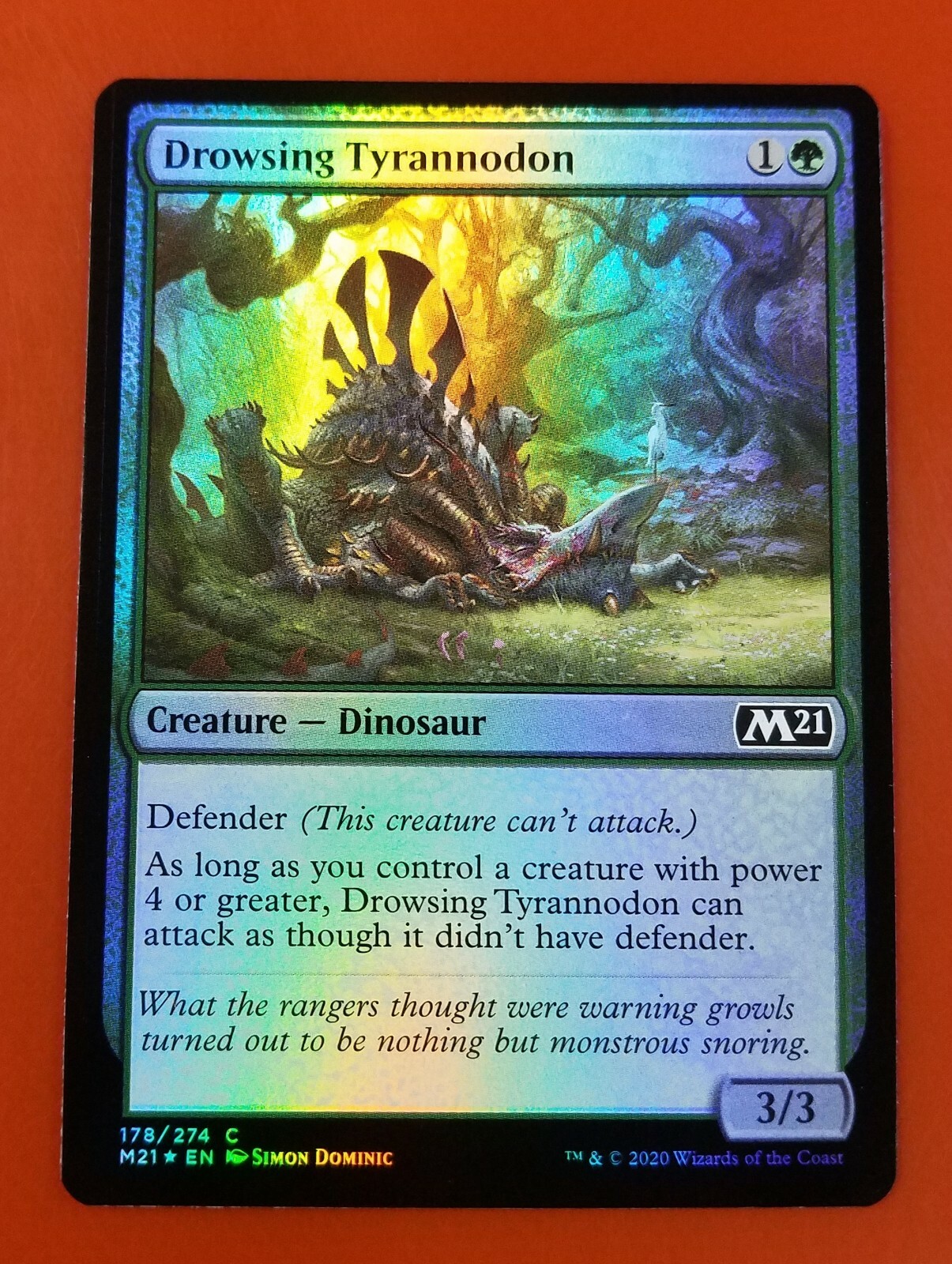 1x Drowsing Tyrannodon | FOIL | M21 Core Set 2021 | MTG Magic Cards | eBay