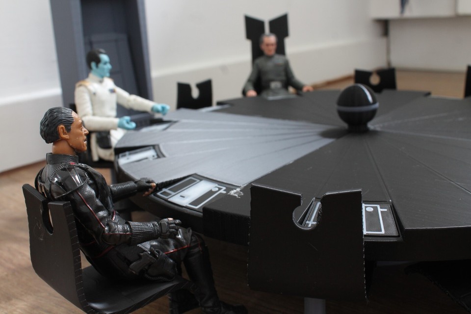 Star Wars Death Star Conference Room Table Action Figure 1/18 Scale 3D ...