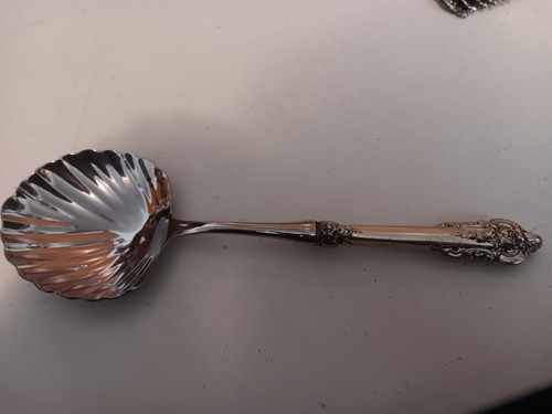 WALLACE STERLING SILVER SERVING SPOON GRANDE BAROQUE | eBay