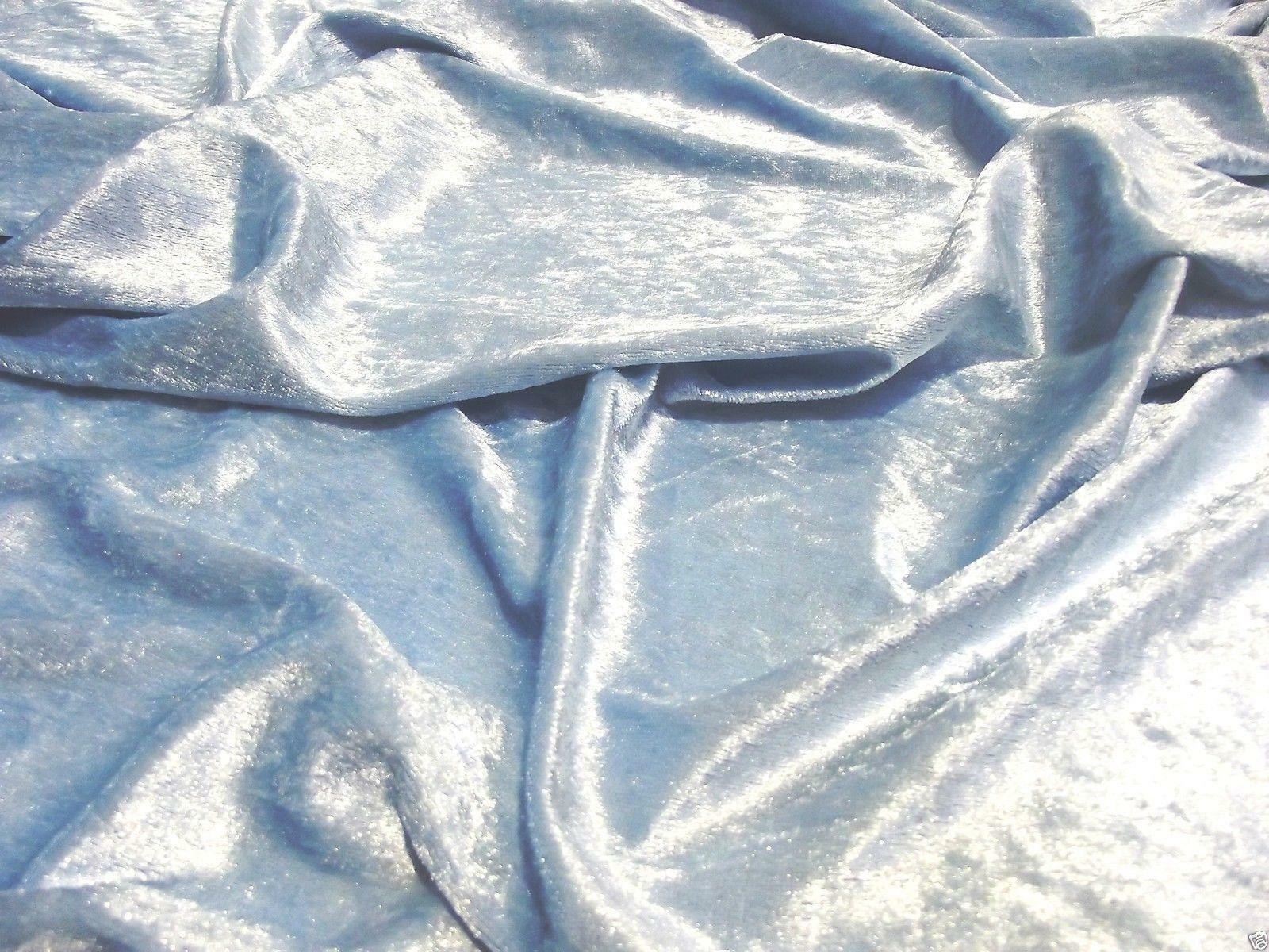 Light Blue Velvet Fabric