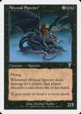 MTG 7th Edition --- ABYSSAL SPECTER --- Uncommon! NM! Magic the ...