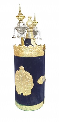 Torah case vintage Sefer Torah scroll case Gift Judaica blue velvet | eBay
