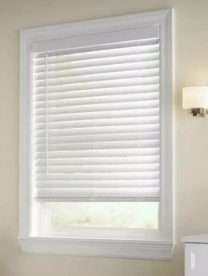 White Wood Blinds Outside Mount We Have These Blinds Faux Wood