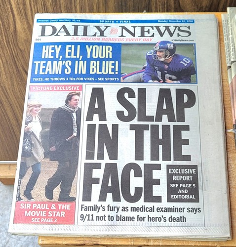 Paul McCartney Rosanna Arquette Sighting Ny Daily News Newspaper Nov 26 ...