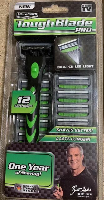 MICRO-TOUCH Toughblade Pro Lighted Power Razor Blades - 12 Cartridges ...
