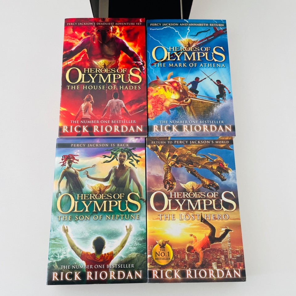 Heroes of Olympus Rick Riordan Box Set Books 1–4 Paperback Collection ...