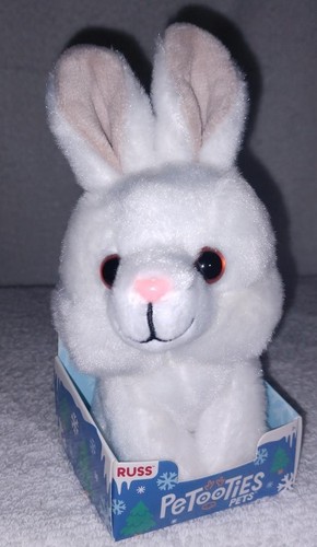 Russ Petooties Izzy the White Bunny Mini Plush 6" Wintry Friends Series ...