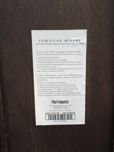 Sumatran Handcrafted Wood Wall Mirror 30" x 45" Indonesia Cathedral | eBay