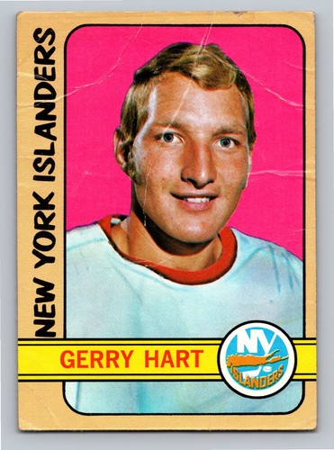 1972-73 Topps Hockey Card #92- Gerry Hart- New York Islanders (poor ...