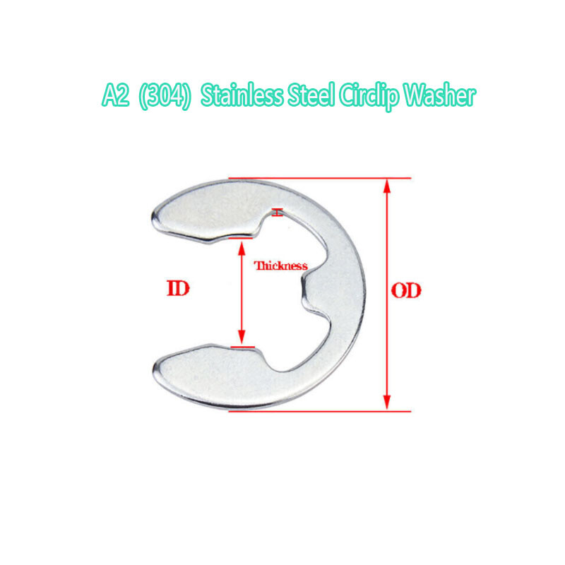 E-Clip Circlip Washer External 1.2mm-30mm Stainless Carbon Steel ...
