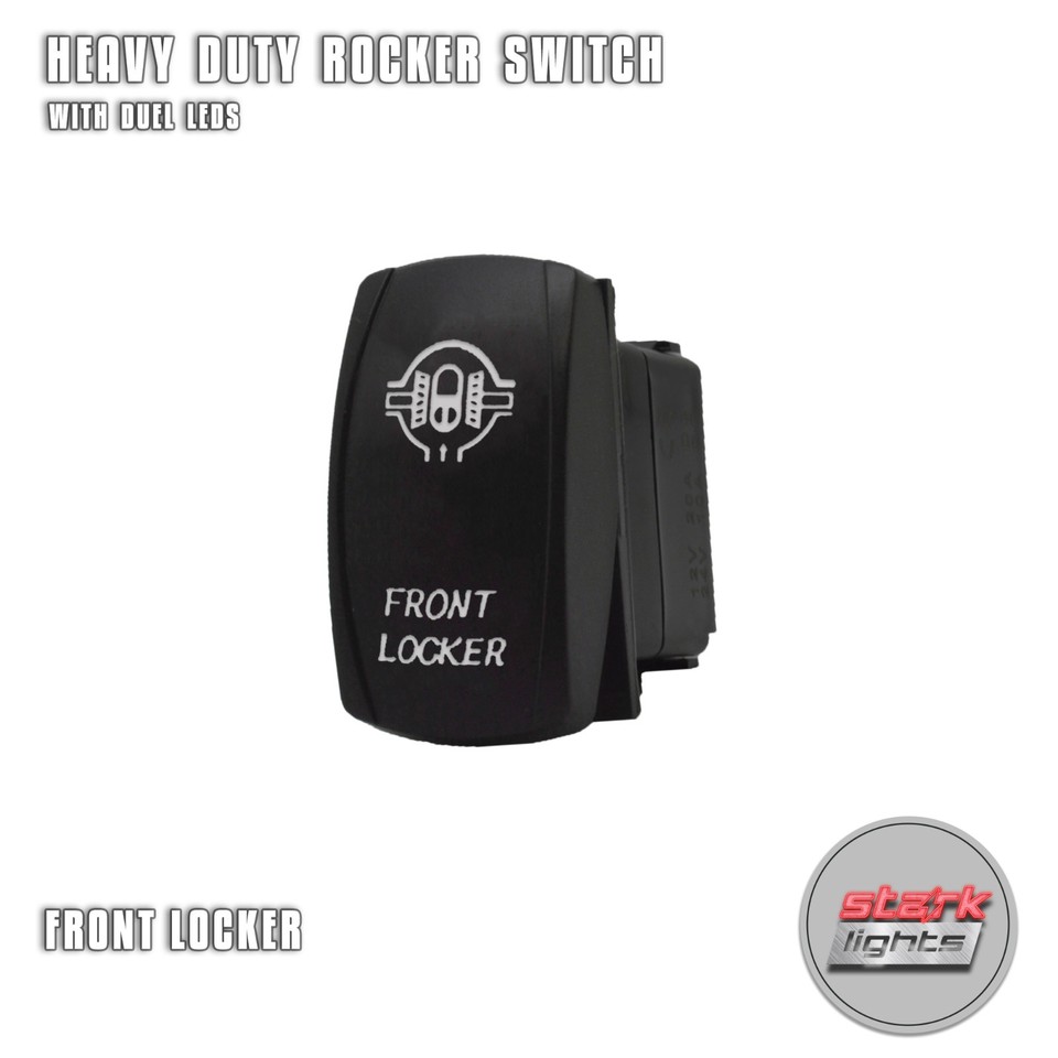 BLUE Laser Etched LED Rocker Switch Dual Light 12V 20A ON OFF - FRONT ...