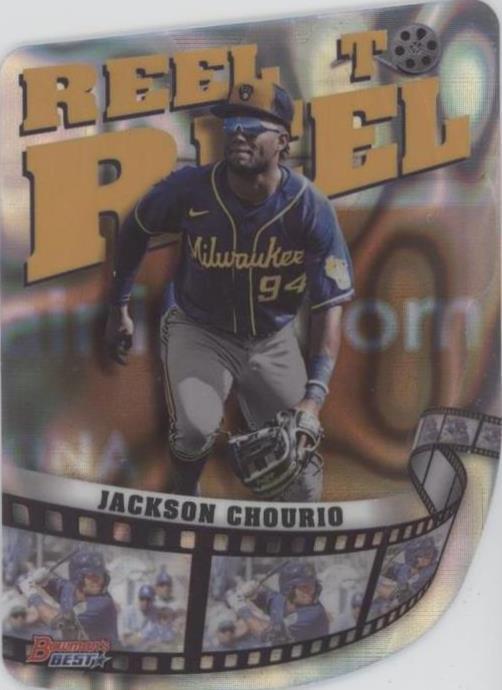 2023 Bowman's Best - Reel to Reel Die-Cuts Jackson Chourio #RR-15 Lava ...