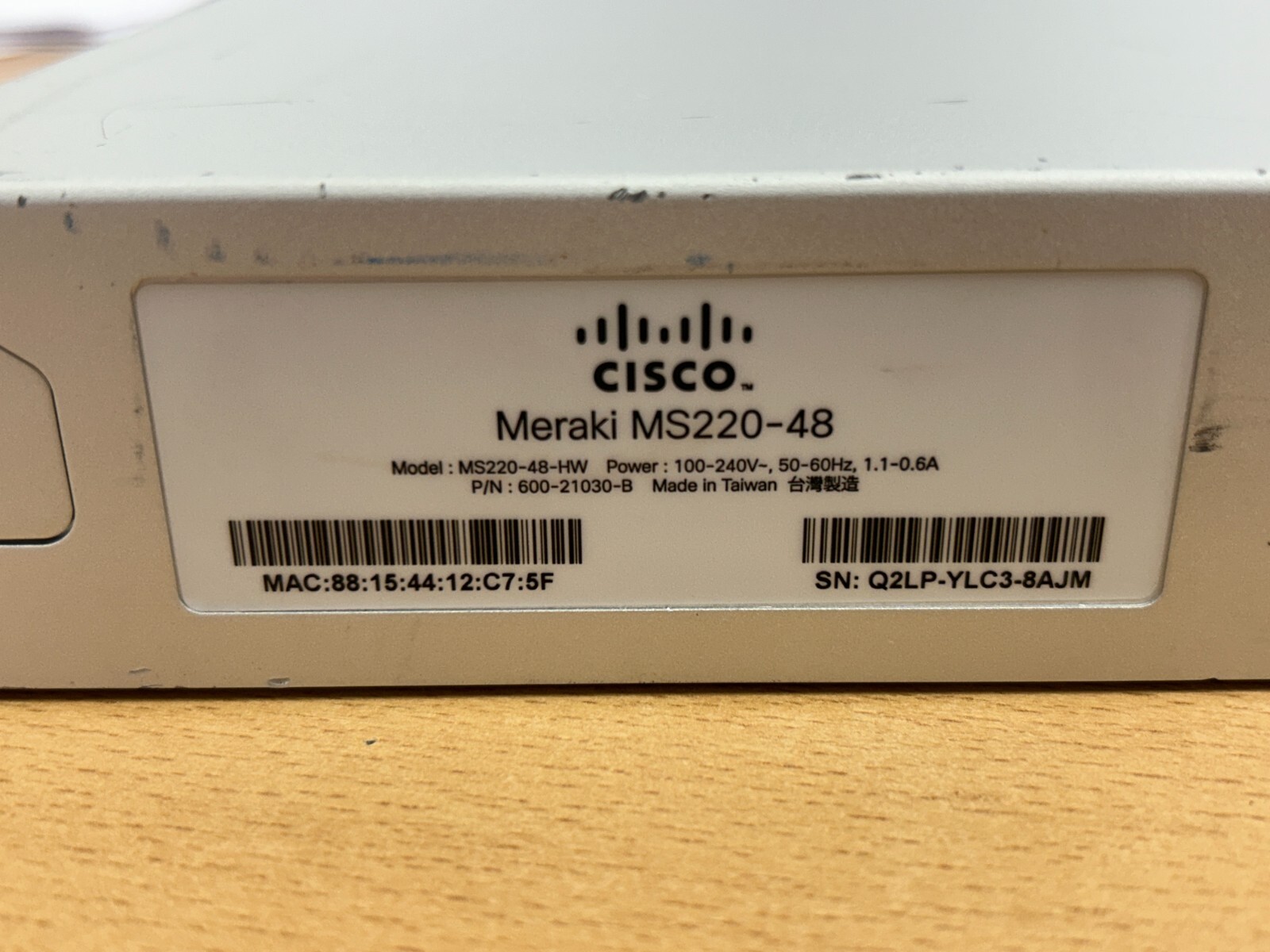 Cisco Meraki MS220-48-HW Switch Unclaimed SCRATCHED 90 DAY WARRANTY MS220-48 | eBay UK