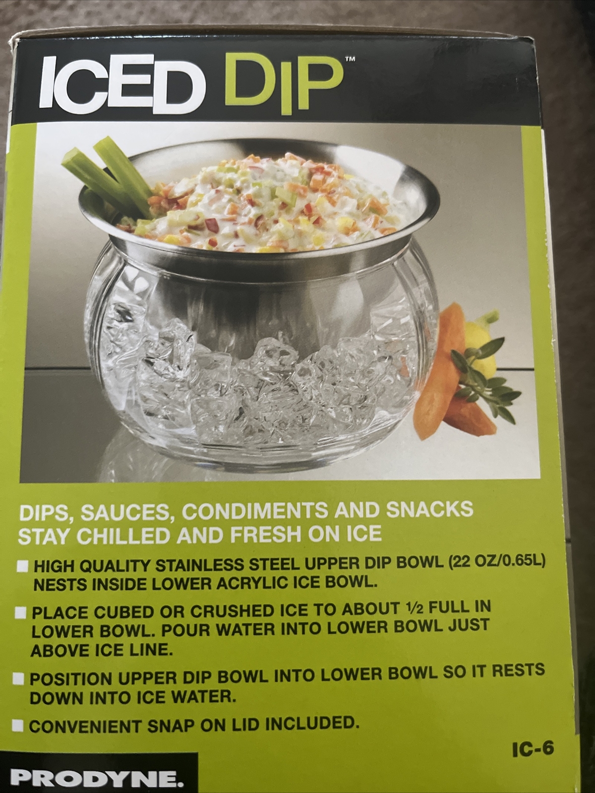 Prodyne Iced DIP 3piece Set Dips on Ice Bowl E1 for sale online | eBay