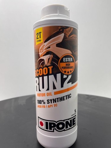 1L Huile de Moteur 2T IPONE Scoot Run 2 100% Synthétique Moto Haute ...