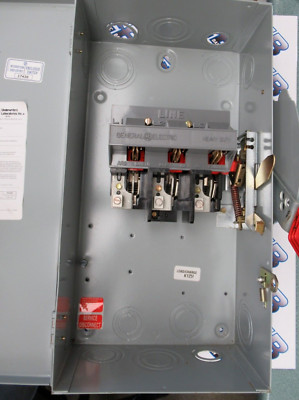 GE THN3362 Disconnect Model 10 60 Amp 600 Volt 3PH 3W Non Fused ...