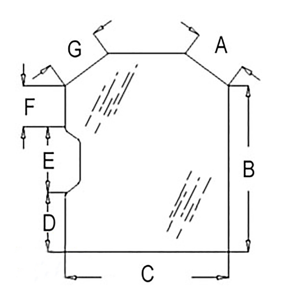 Door Glass Window Fits Bobcat T110 T140 T180 T190 T250 T300 T320 Skid ...
