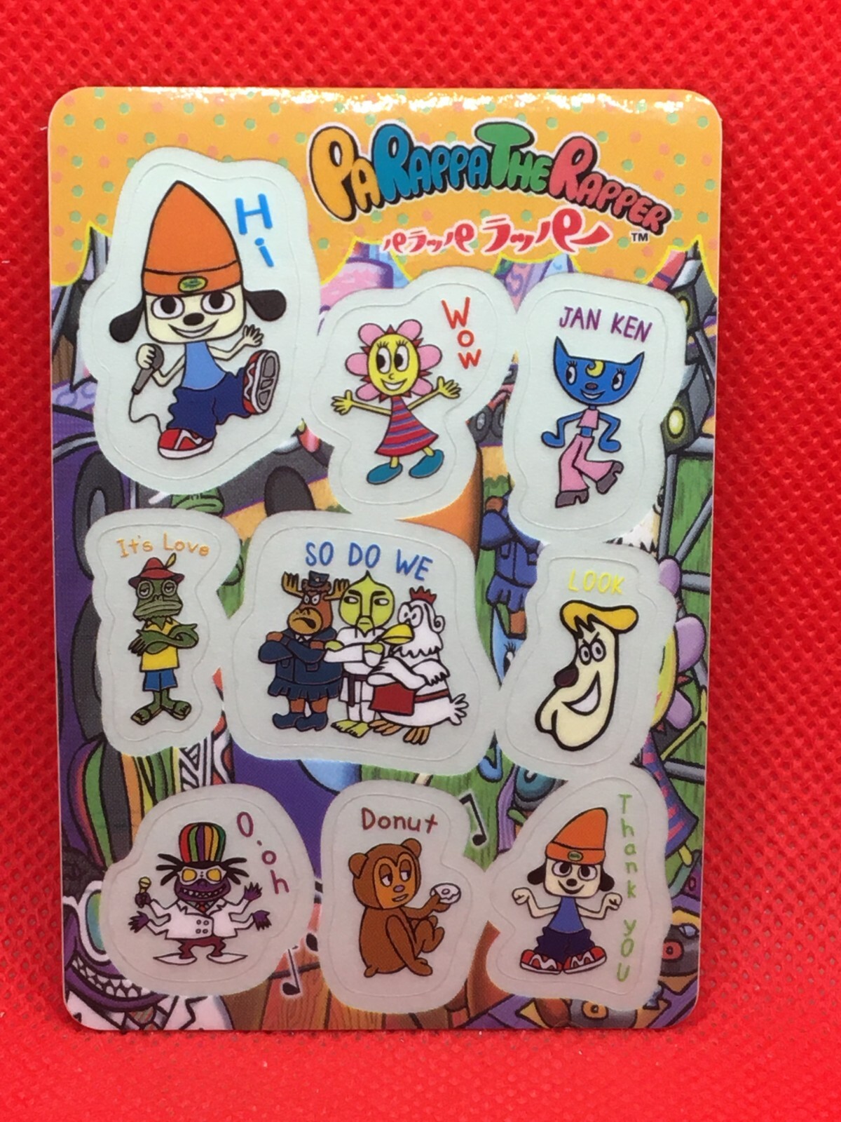 PARAPPA THE RAPPER card size sticker 1997 rare Japan Game Appendix ...