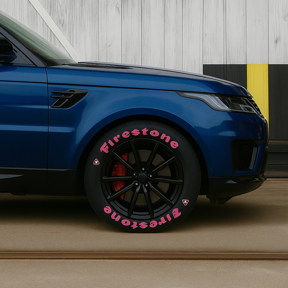 Firestone Tire Lettering Stickers 1.25” | Sporty Raised Style | 4 All ...