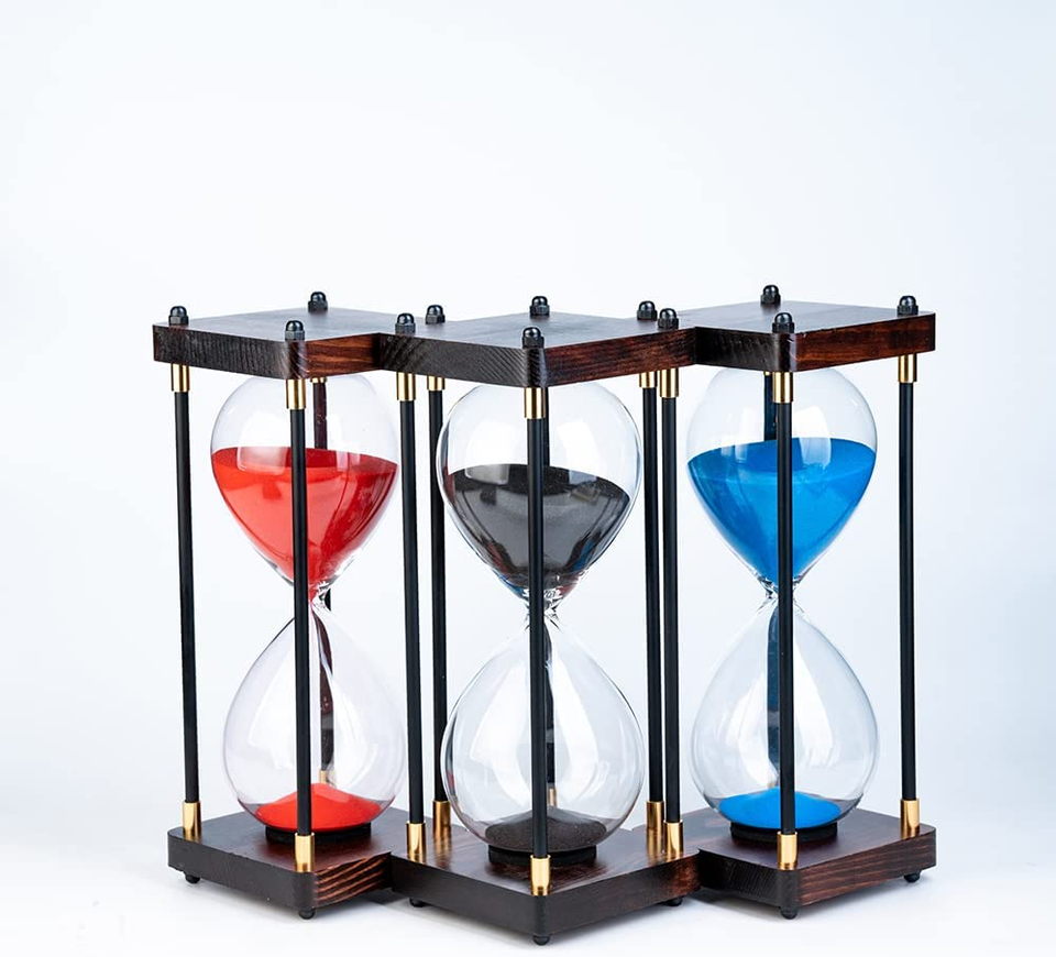 60 Minutes Hourglass Sand Timers,Large Sand Timer, Decorative Quiet ...