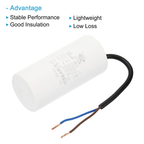 CBB60 55uf Running Capacitor,AC 450V 2 Wires 50/60Hz Cylinder 105x49mm ...